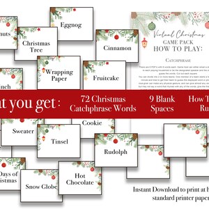 Christmas Catchphrase 72 Original Christmas Games Printable Cards ...