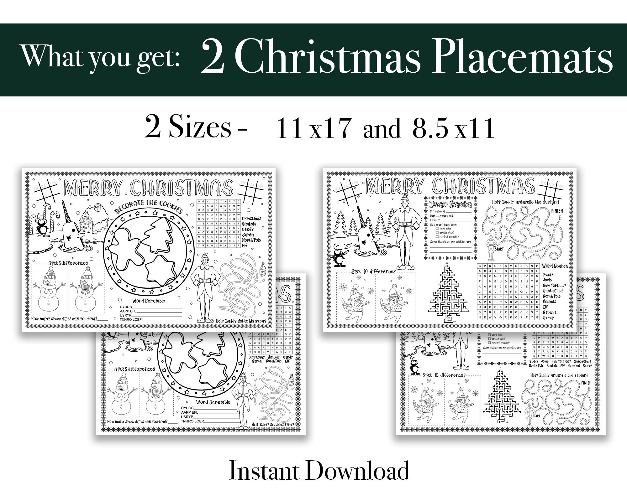Ultimate Elf Christmas Printables Bundle, Elf Christmas Games Printable ...