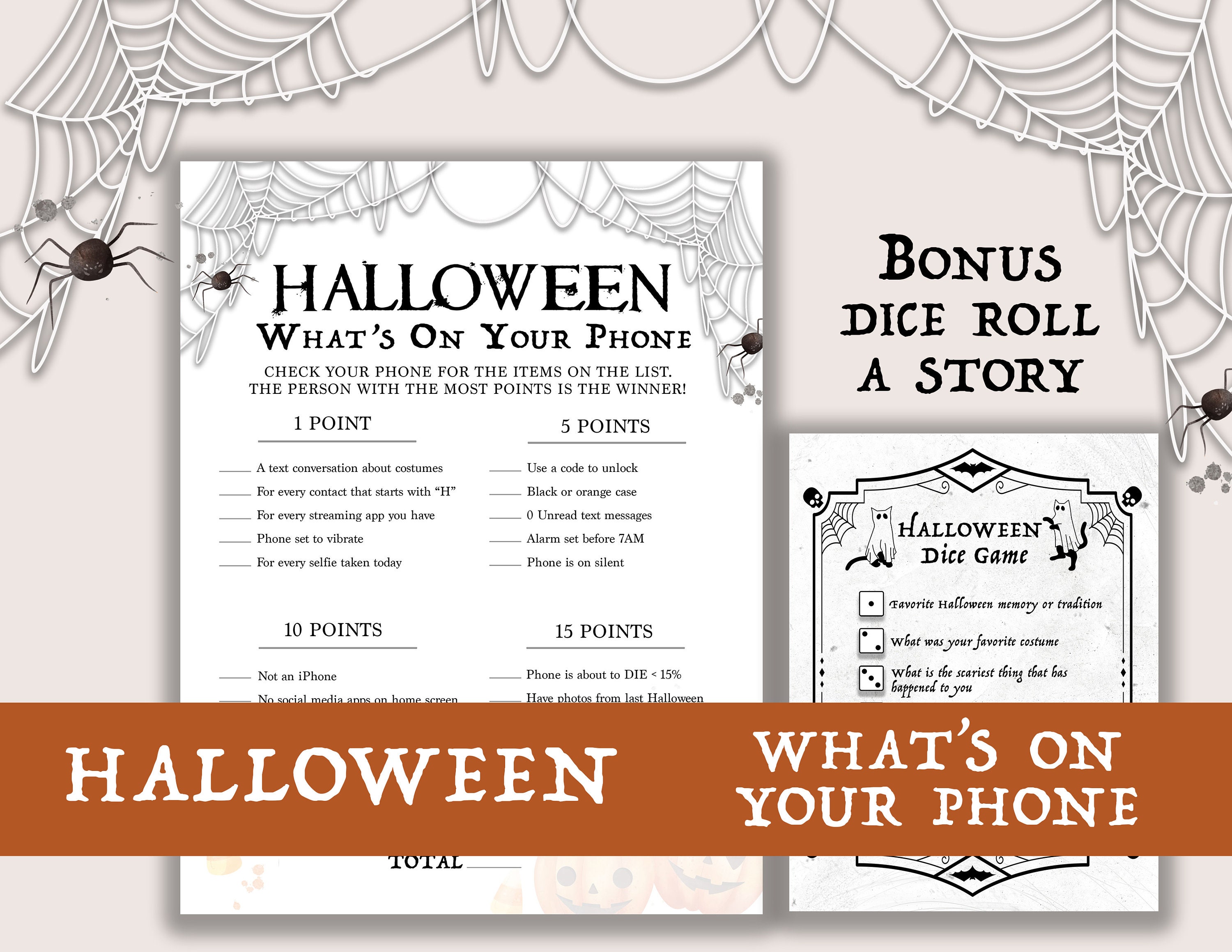 Halloween What’s on Your Phone Printable Halloween Games, Halloween ...