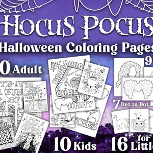 Hocus Pocus Printable Coloring Pages, Halloween Coloring Pages for Kids ...