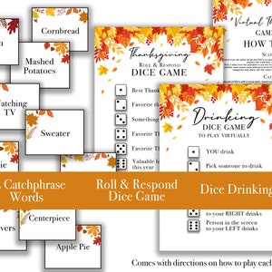 Zoom Thanksgiving Game Pack, 5 Virtual Games, Scattergories ...