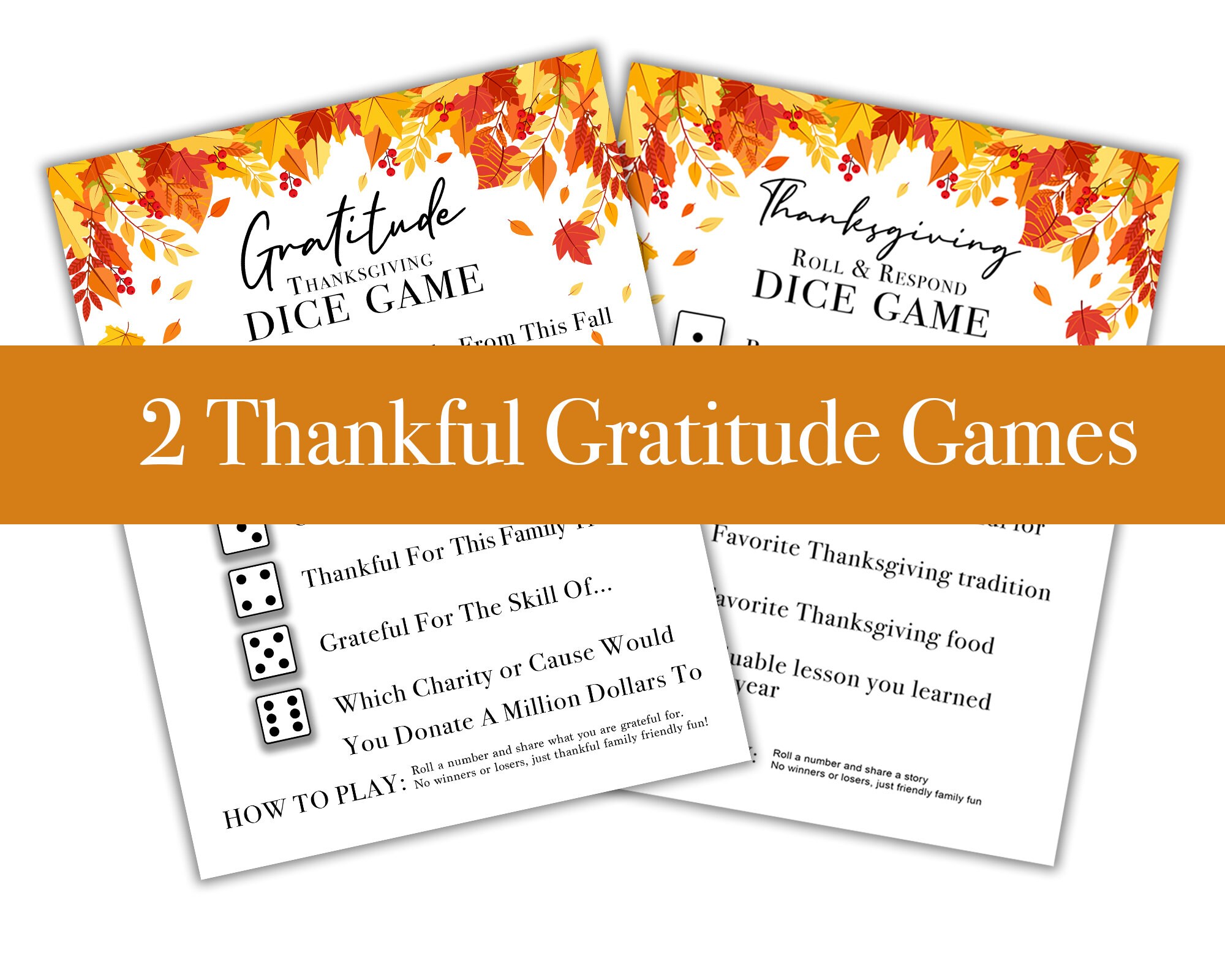 Printable Thanksgiving Gratitude Dice Games, Thanksgiving Gratitude ...