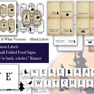 Hocus Pocus Potion Labels Printable Halloween Food Signs Witch's Brew ...