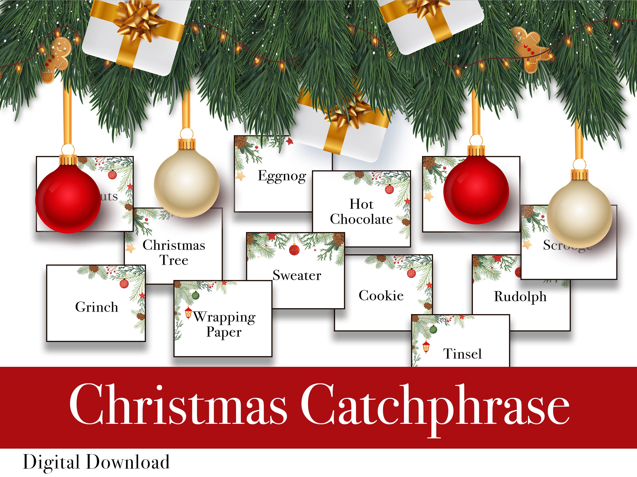 Christmas Catchphrase 72 Original Holiday Catchphrase Words | Etsy