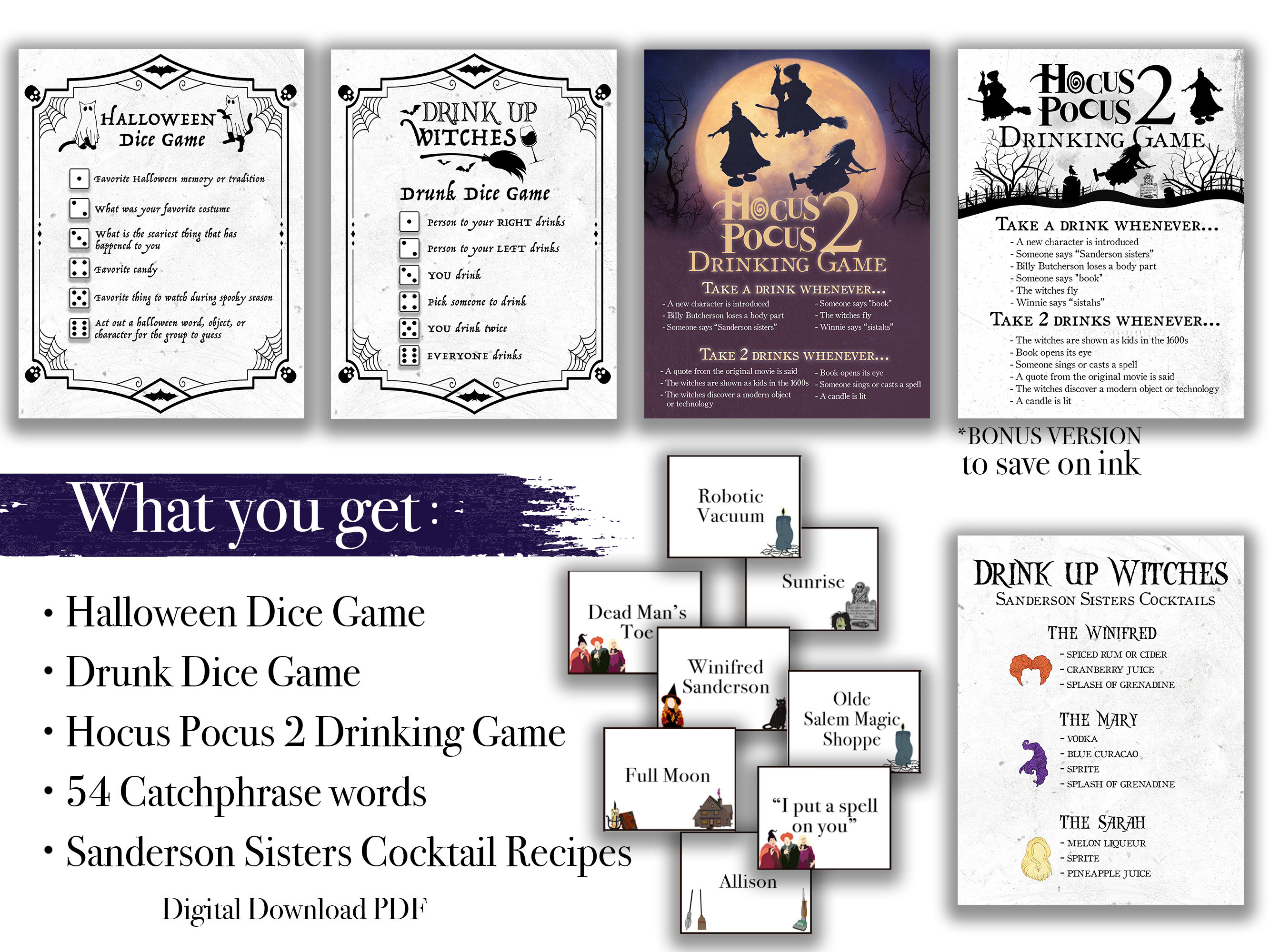 Hocus Pocus Halloween Party Games, Hocus Pocus Printable Halloween ...