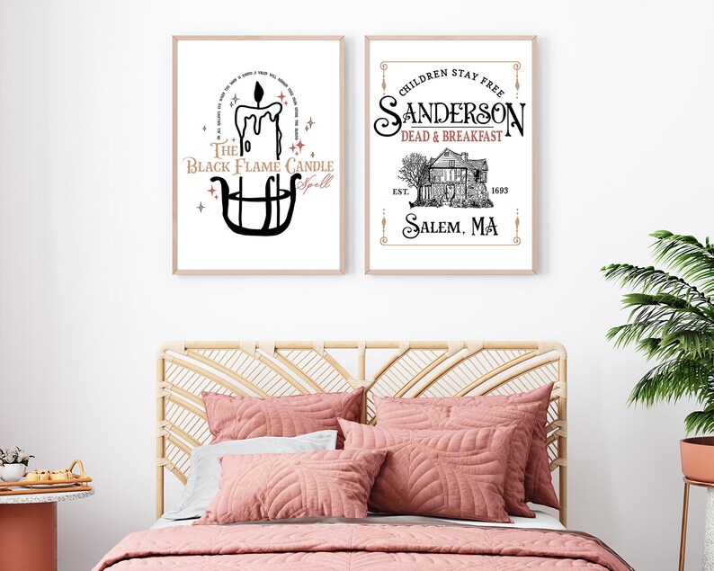Hocus Pocus Retro Halloween Wall Art Printable Gallery Wall Set of 24 ...