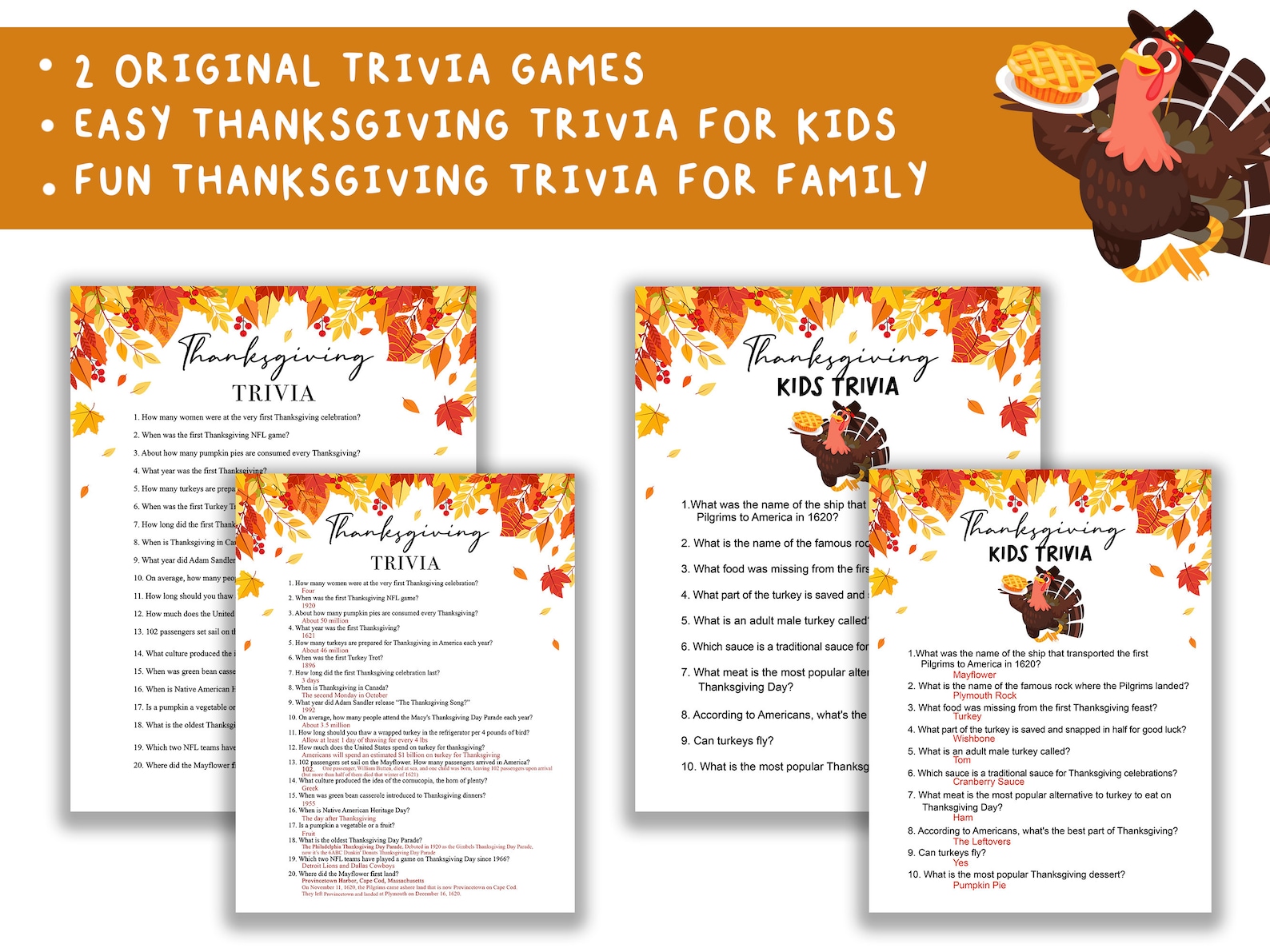 Thanksgiving Trivia Printable Games, Printable Thanksgiving Trivia ...