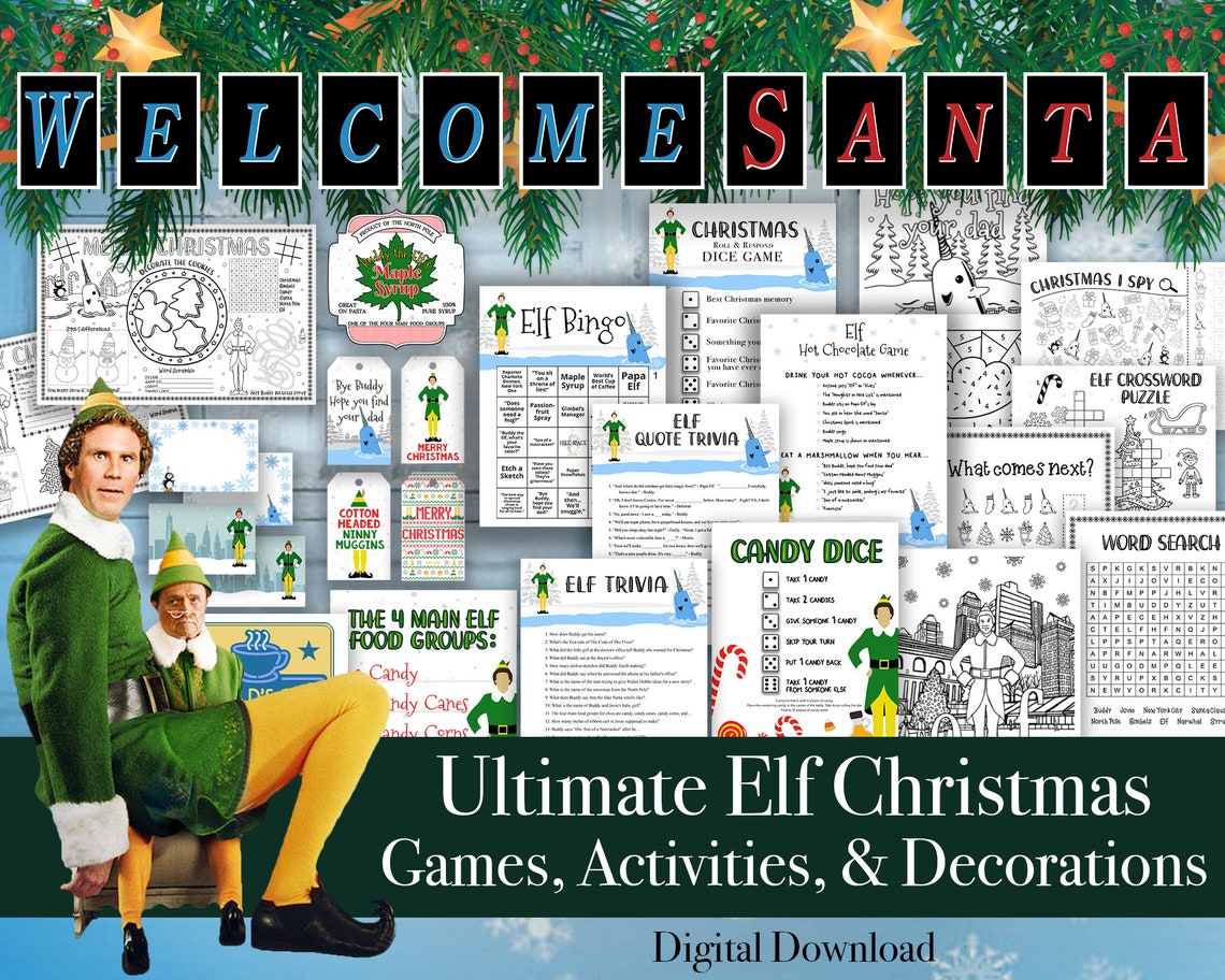 Ultimate Elf Christmas Printables Bundle, Elf Christmas Games Printable ...