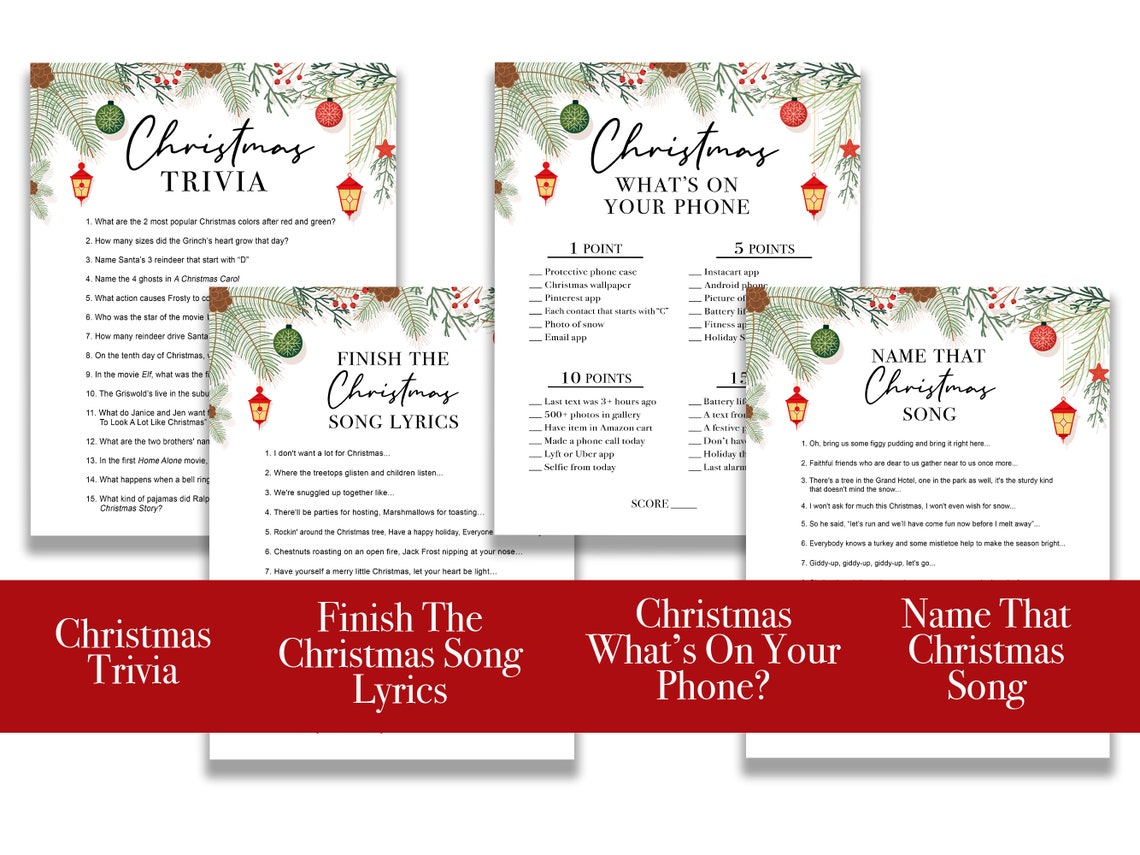 Virtual Christmas Games Pack Ultimate Christmas Zoom Games Virtual ...