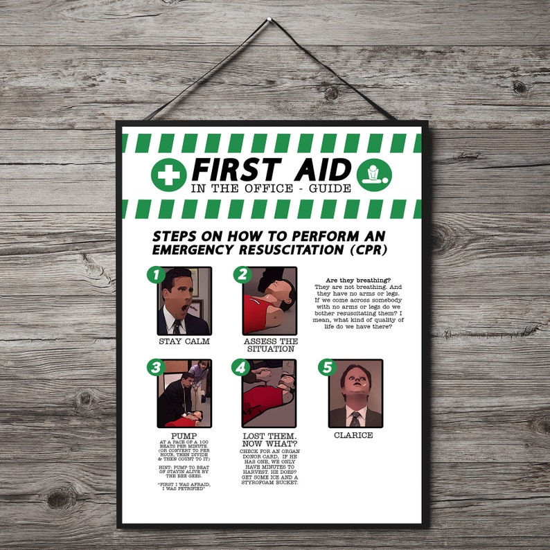 The Office (US) // First Aid - Performing CPR Poster - Etsy UK