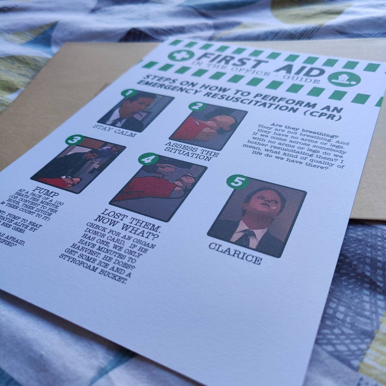 The Office US // First Aid Performing CPR Poster | Etsy UK