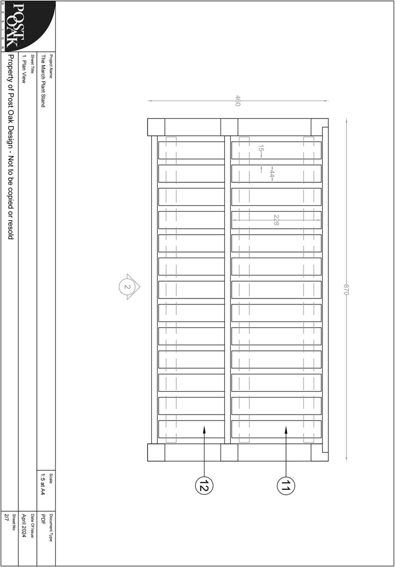 Garden Plant Stand DIY Woodworking Plans 870w X 460d X 700h Instant PDF ...
