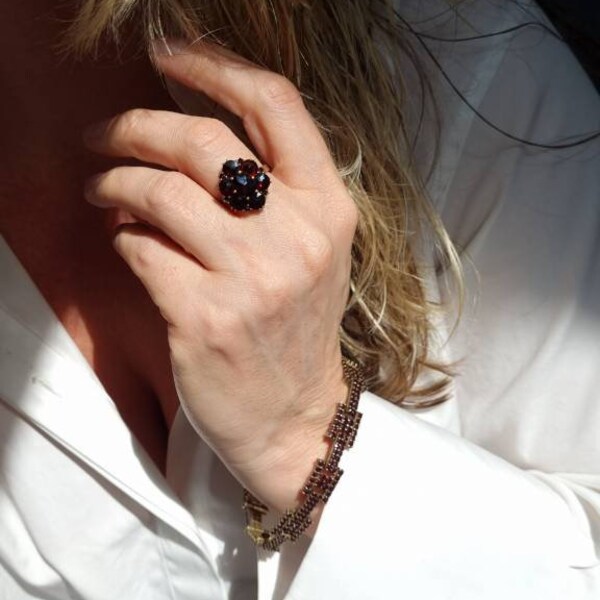 Granat ring - Etsy.de