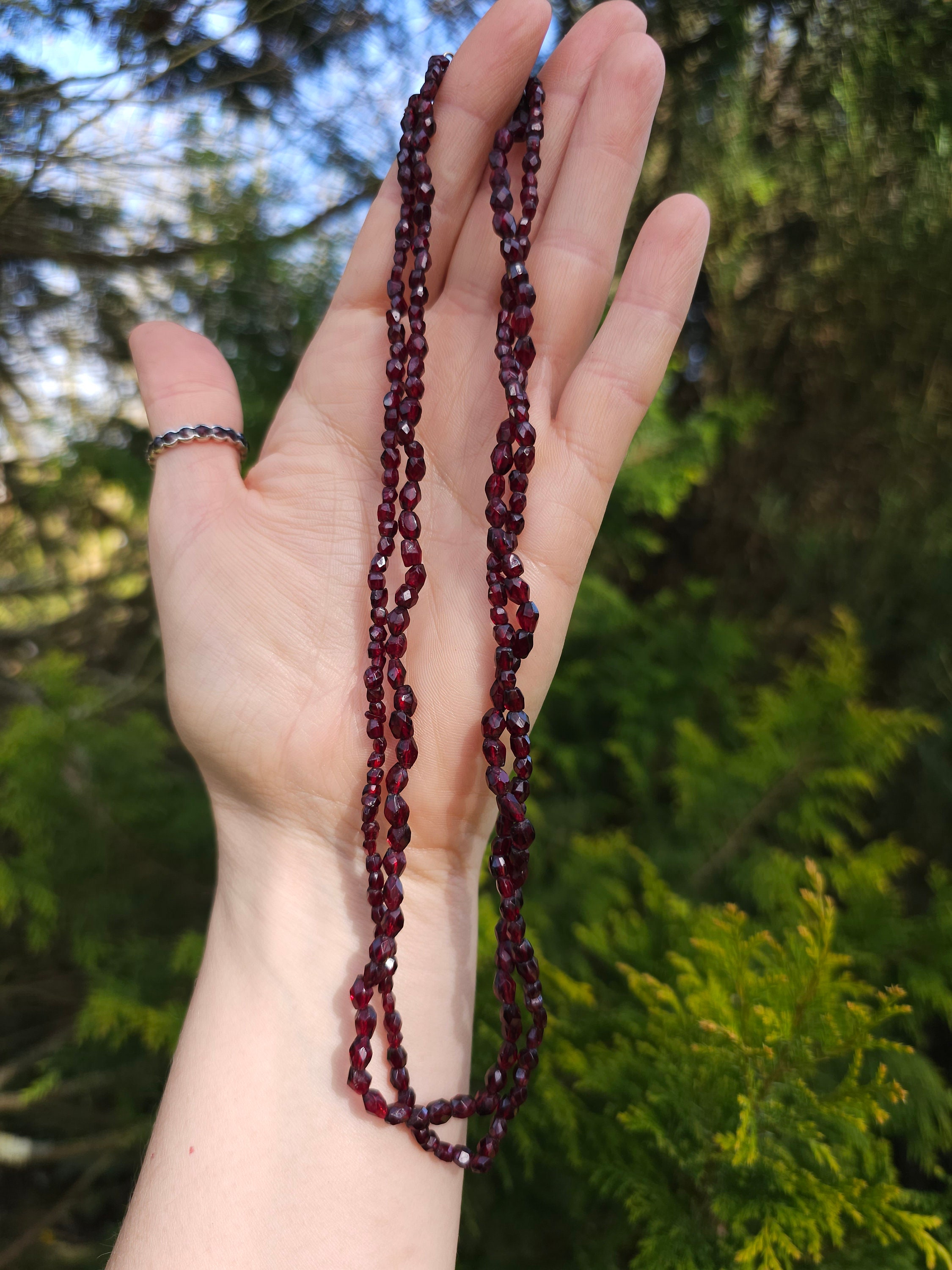 Pyrope garnet necklace store
