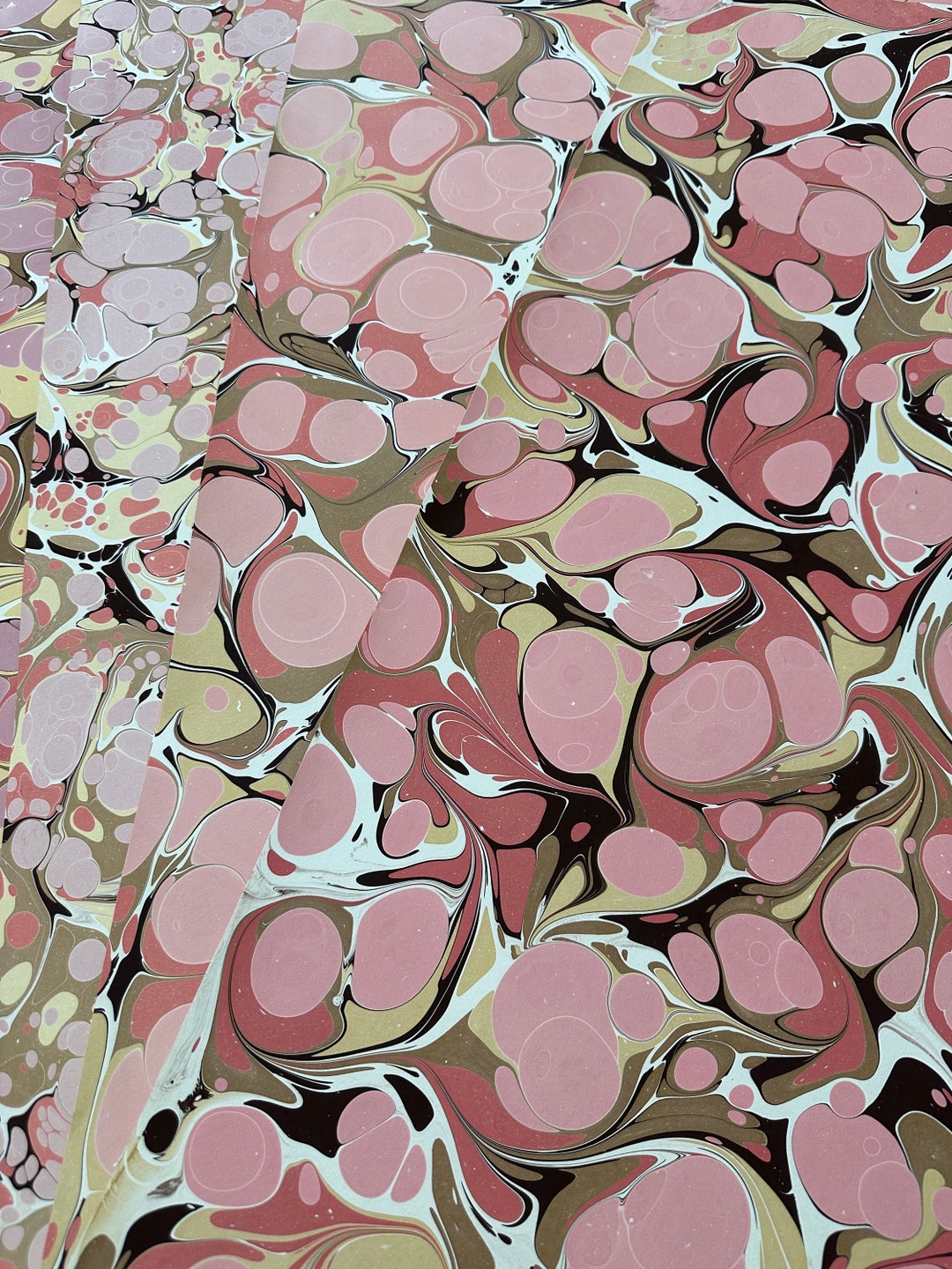 Large Hand Marbled Card - Etsy