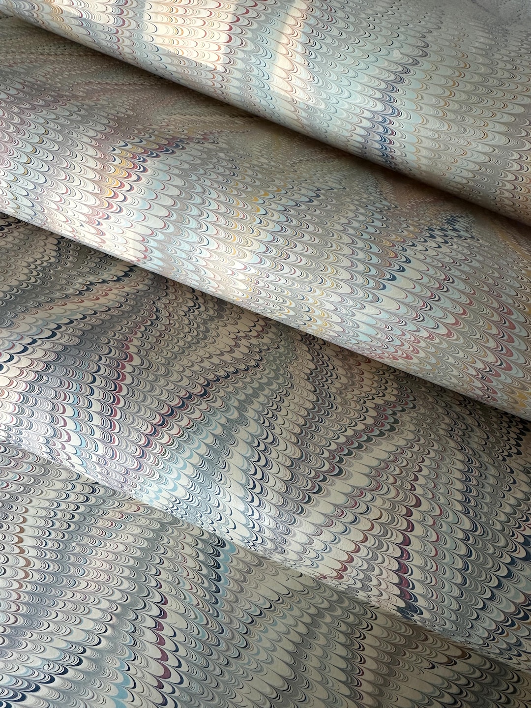 Extra Large Hand Marbled Papers With Wax Seal - Etsy