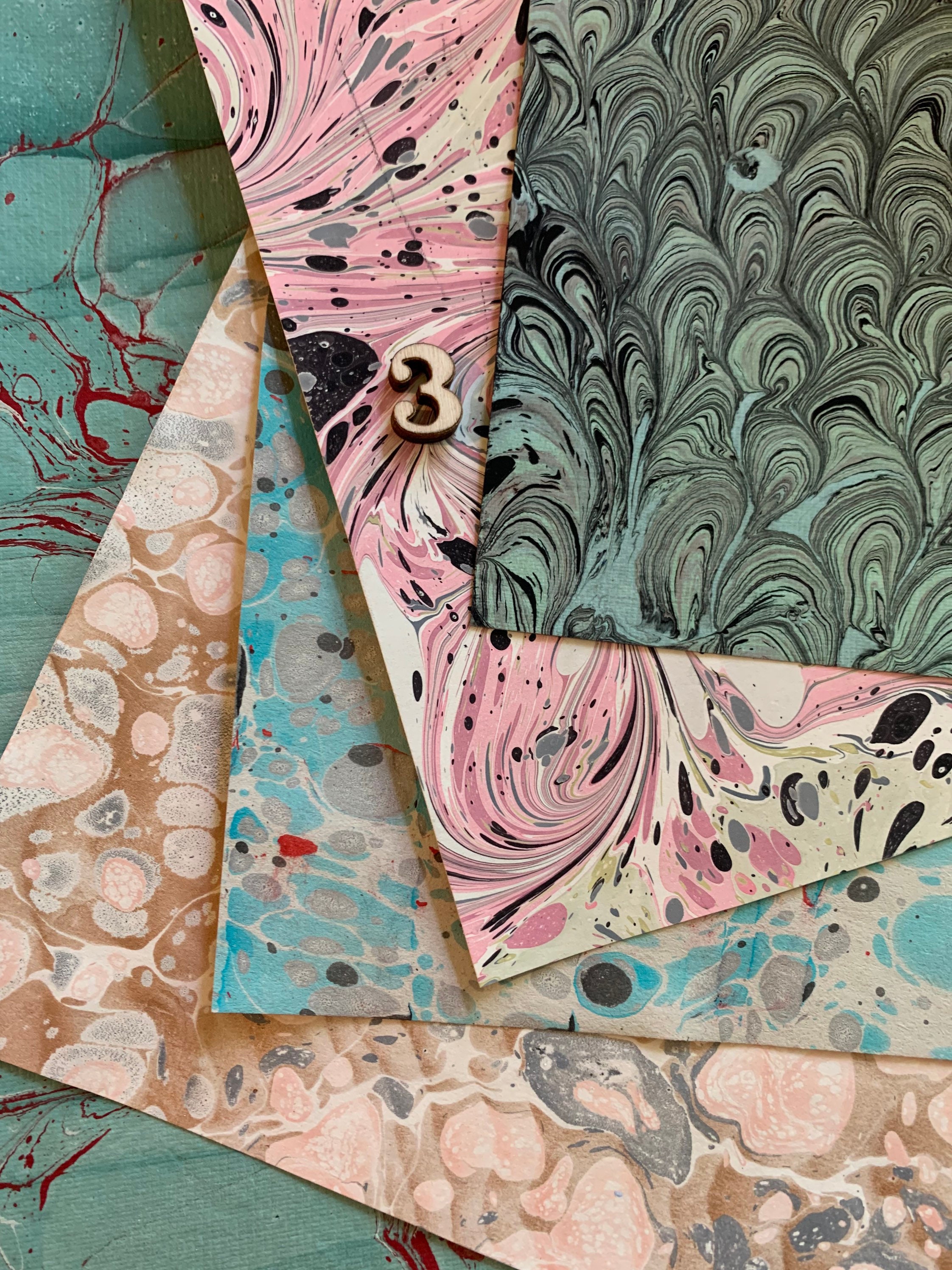 A4 Experimental Marbled Paper Selection - Etsy