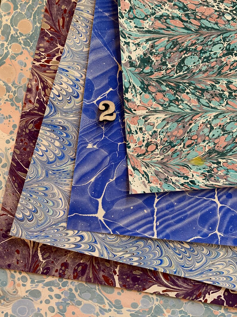 A4 Experimental Marbled Paper Selection - Etsy