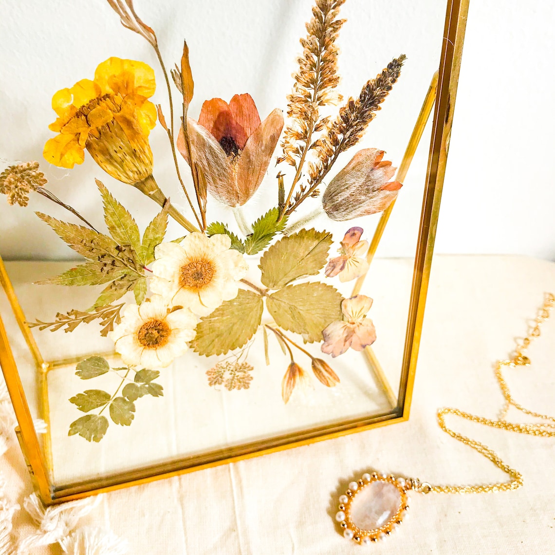 Pressed Flower Frame Pressed Flowers Art Flower Christmas Gift - Etsy