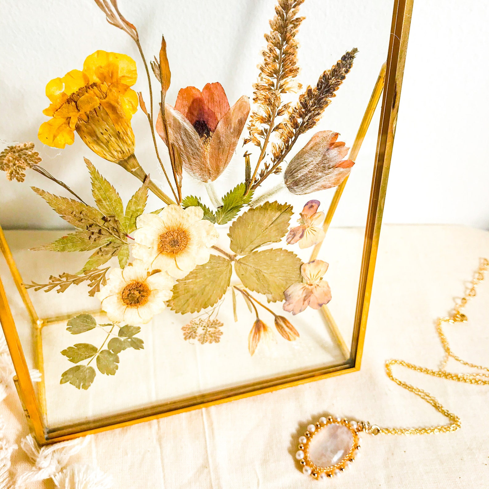 Pressed Flower Frame Pressed Flowers Art Flower Christmas Gift - Etsy