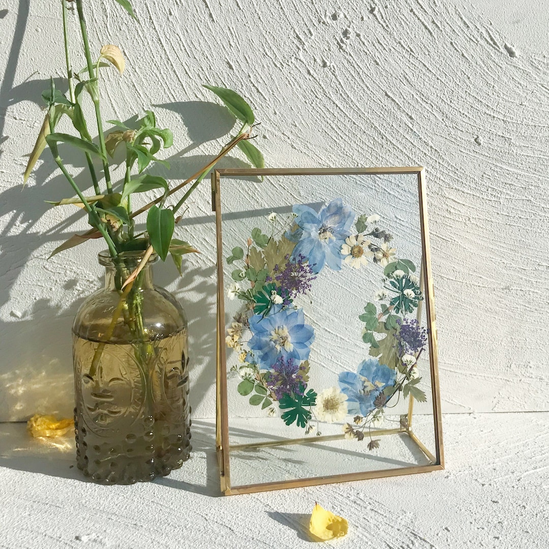 Pressed Flower Frame, Christmas Gift, Pressed Flower Art, Flower Gift ...