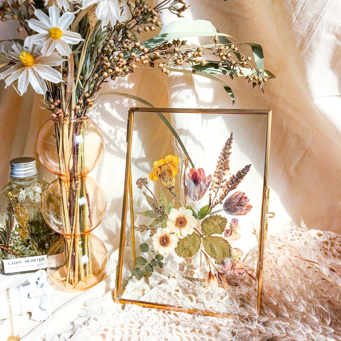 Pressed Flower Frame Pressed Flowers Art Flower Christmas Gift - Etsy