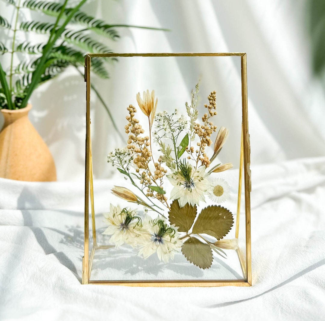 Real Pressed Flower Frame, Handmade Pressed Flower Art, Dried Flower ...