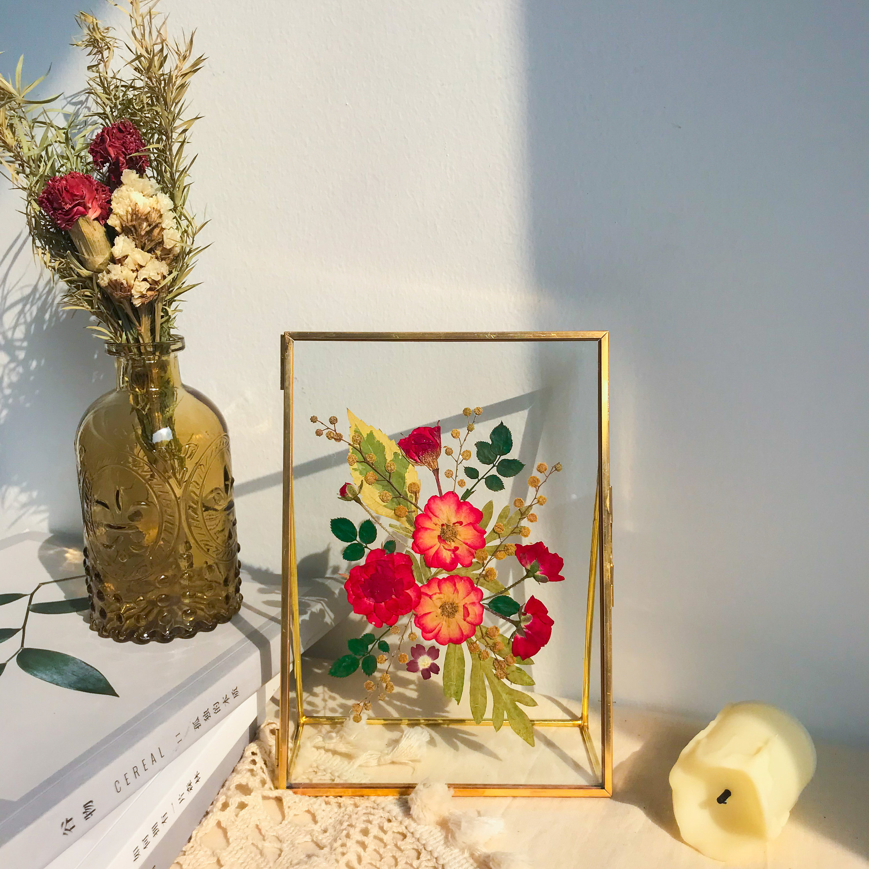 Pressed Flower Frame Botanical Art Frame Pressed Rose - Etsy Canada