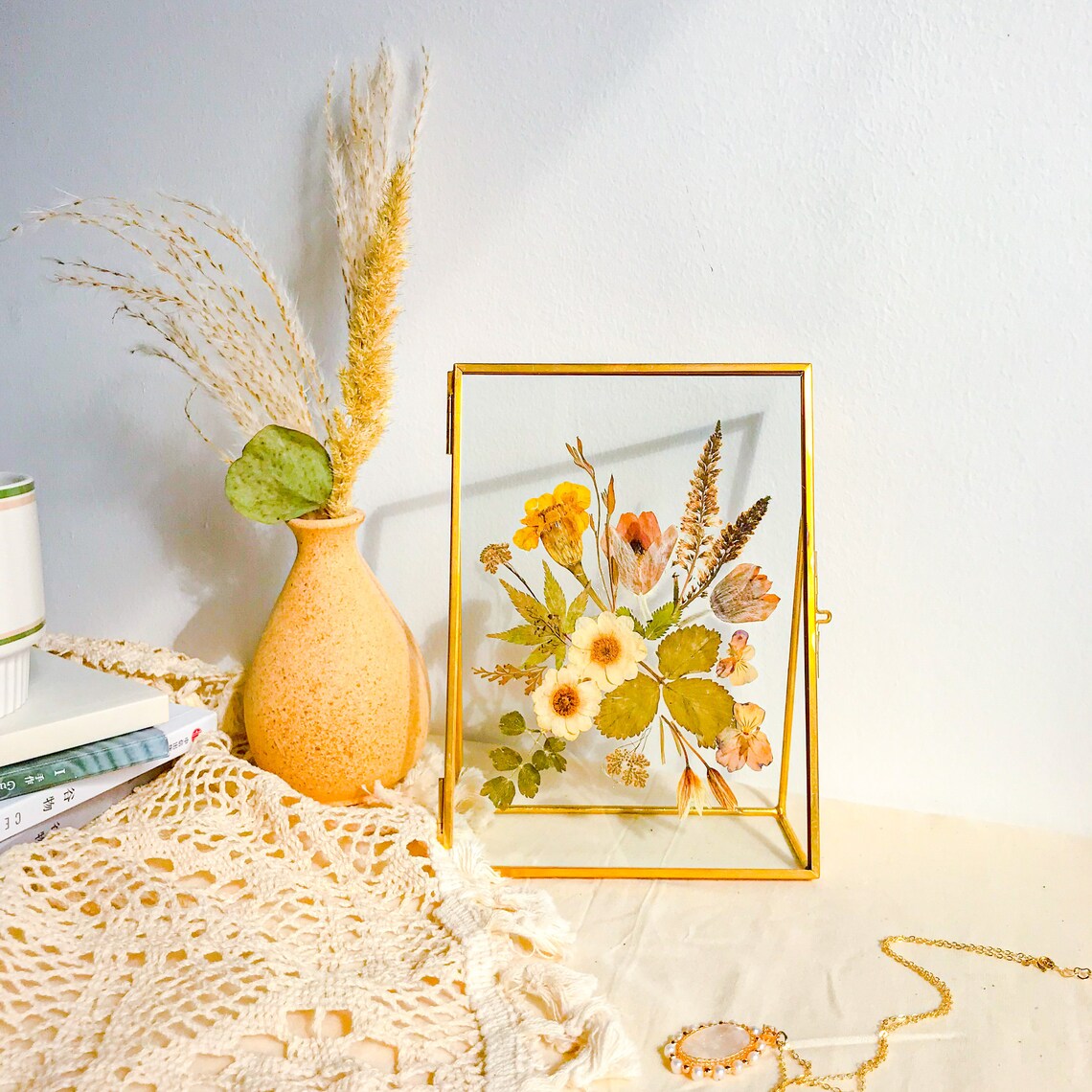 Pressed Flower Frame Pressed Flowers Art Flower Christmas Gift - Etsy