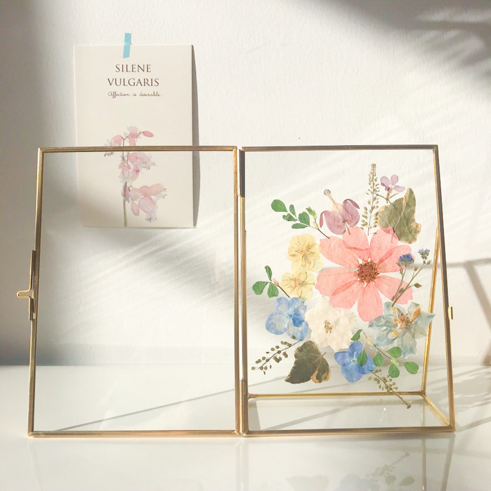 Pressed Flower Frame Pressed Flowers Pressed Art Flower Gift | Etsy