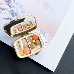 Pressed Flowers Pill Case Birth Control Pill Box Cute Pill Organize ...