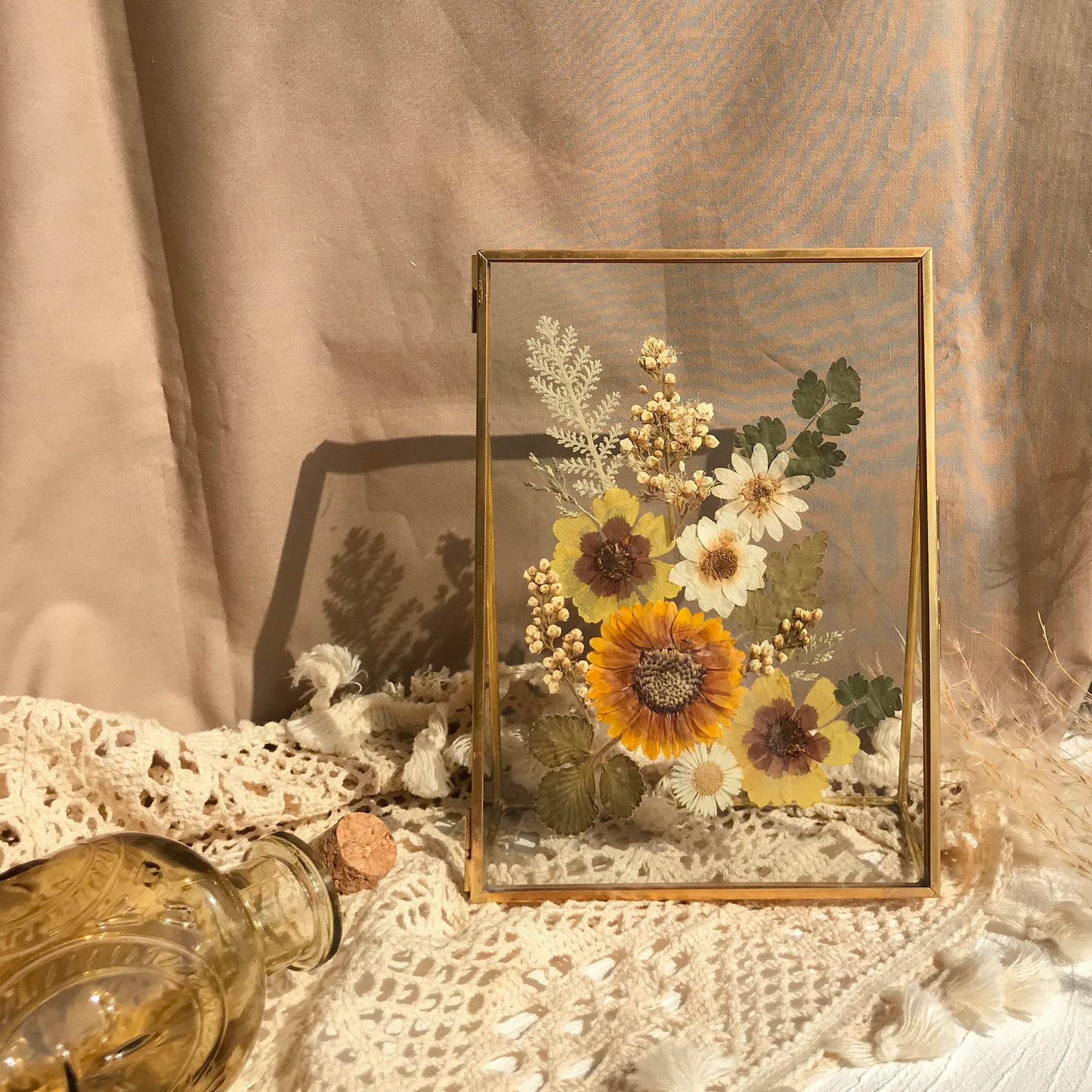 Pressed Flower Frame Pressed Flowers Art Flower Gift Botanical Art ...