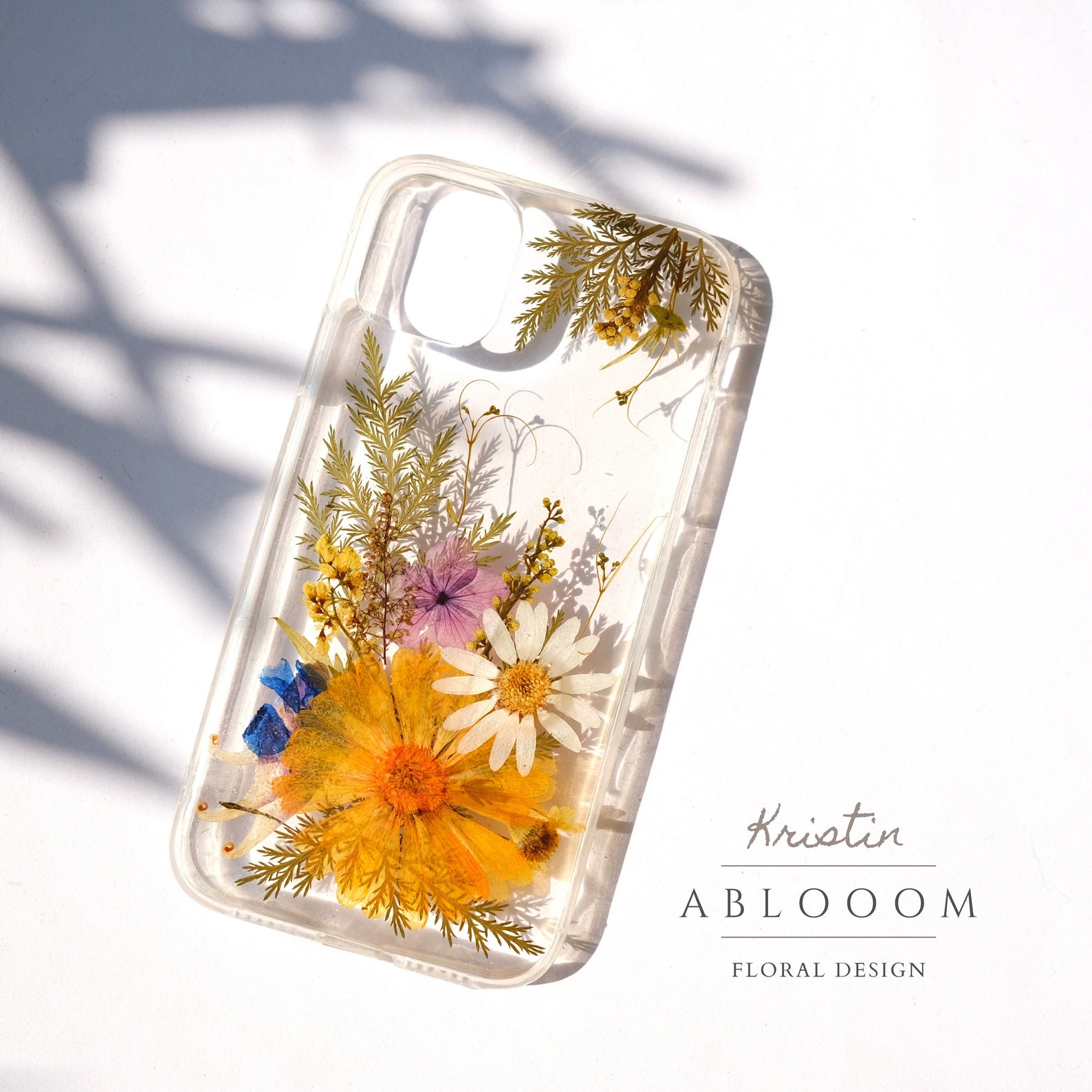 Real Pressed Flower Phone Case for iPhone 8 11 12 13 14 15 16 17 Pro ...