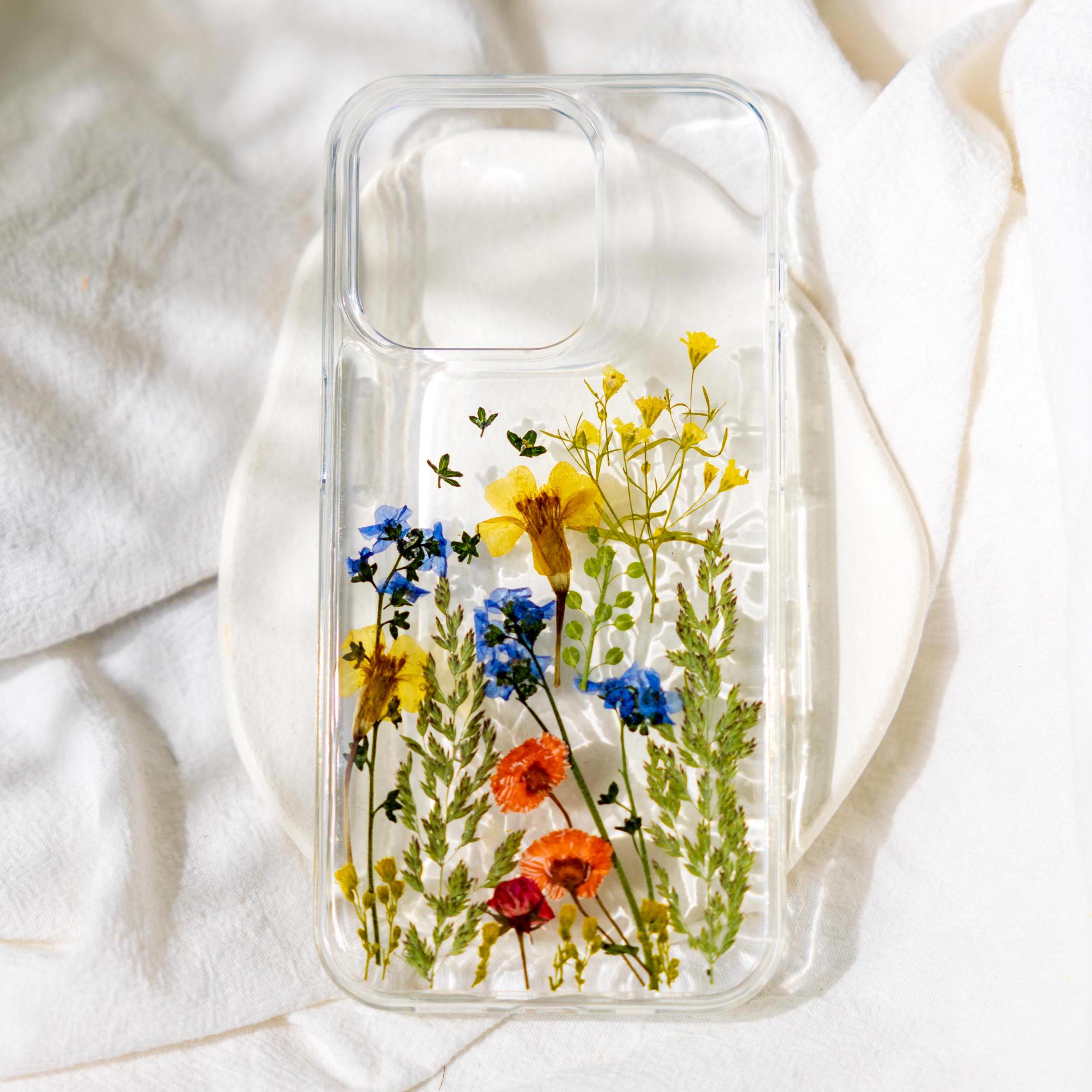 Pressed Flower Phone Case, iPhone 15 14 13 12 11 Pro Max Xr Xs X 7 8 ...