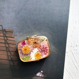 Pressed Flowers Pill Case Birth Control Pill Box Cute Pill - Etsy