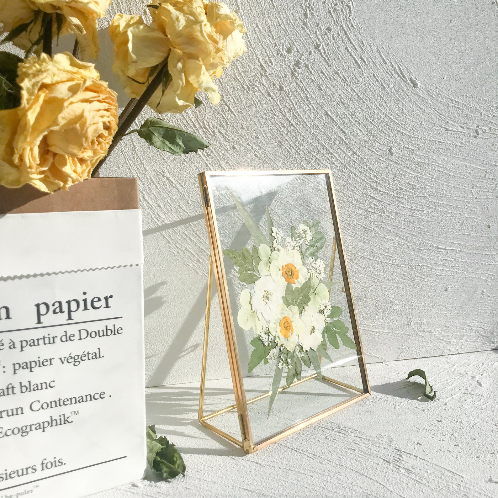 Pressed Flower Frame Pressed Flowers Pressed Art Flower Gift - Etsy