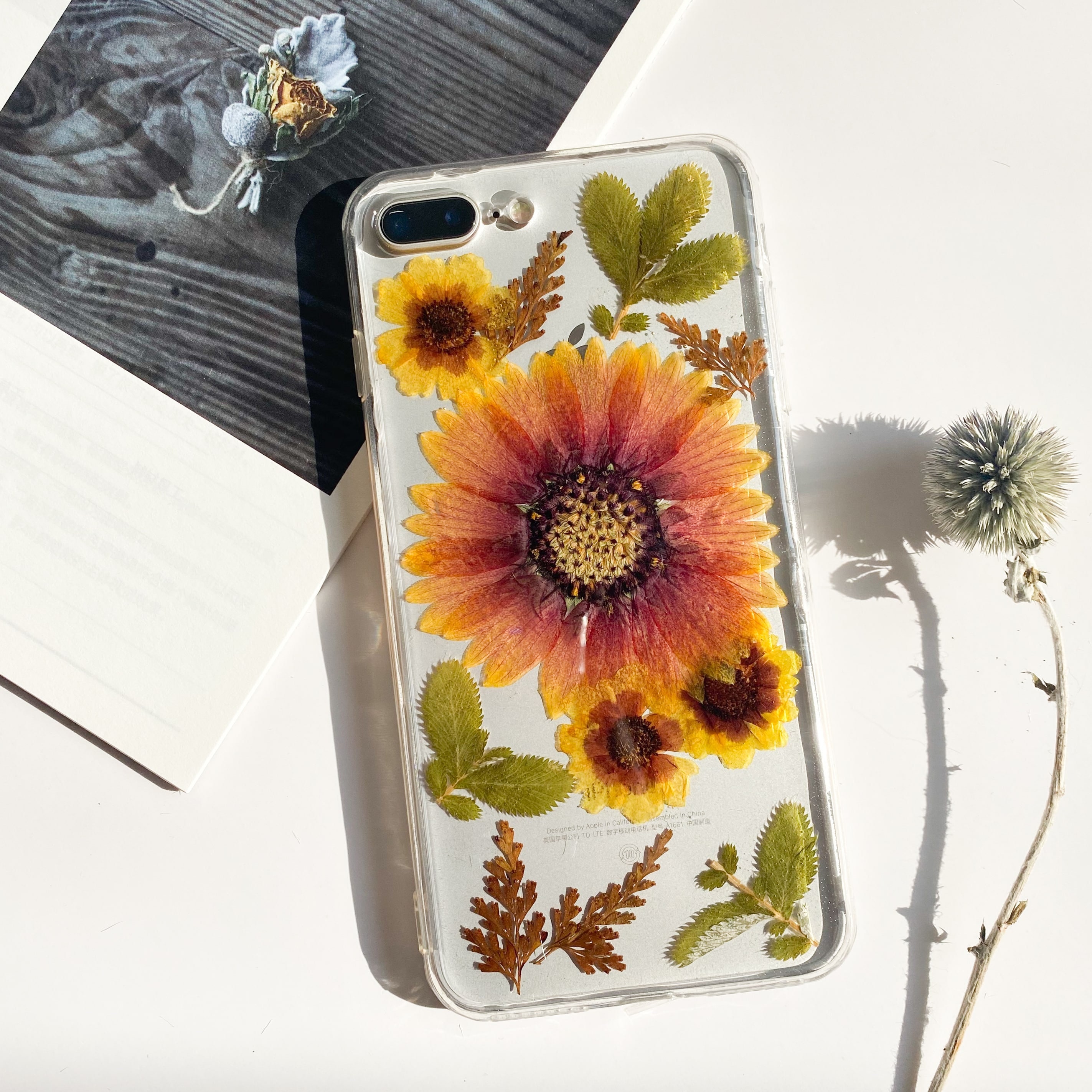 Pink Pressed Flower Phone Case at Jacqueline Sadler blog