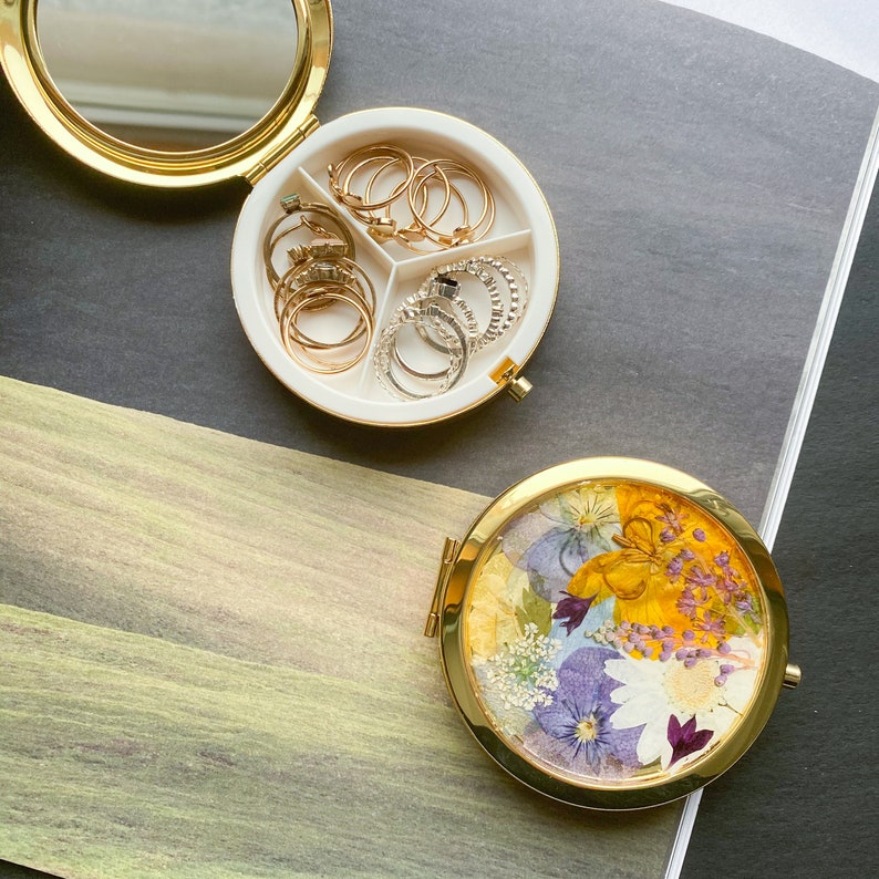 Pressed Flowers Pill Case Birth Control Pill Box Cute Pill - Etsy