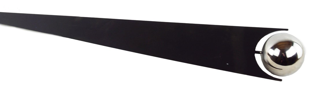 Modern Garden Stake Black With Stainless Steel Ball - Approx. 122 Cm - Etsy
