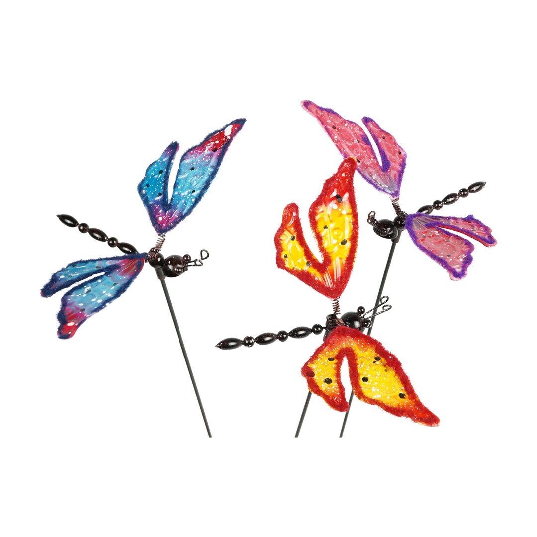 Garden Stake Dragonfly Pipe Cleaner Set of 3 Approx. 55 Cm Garden ...