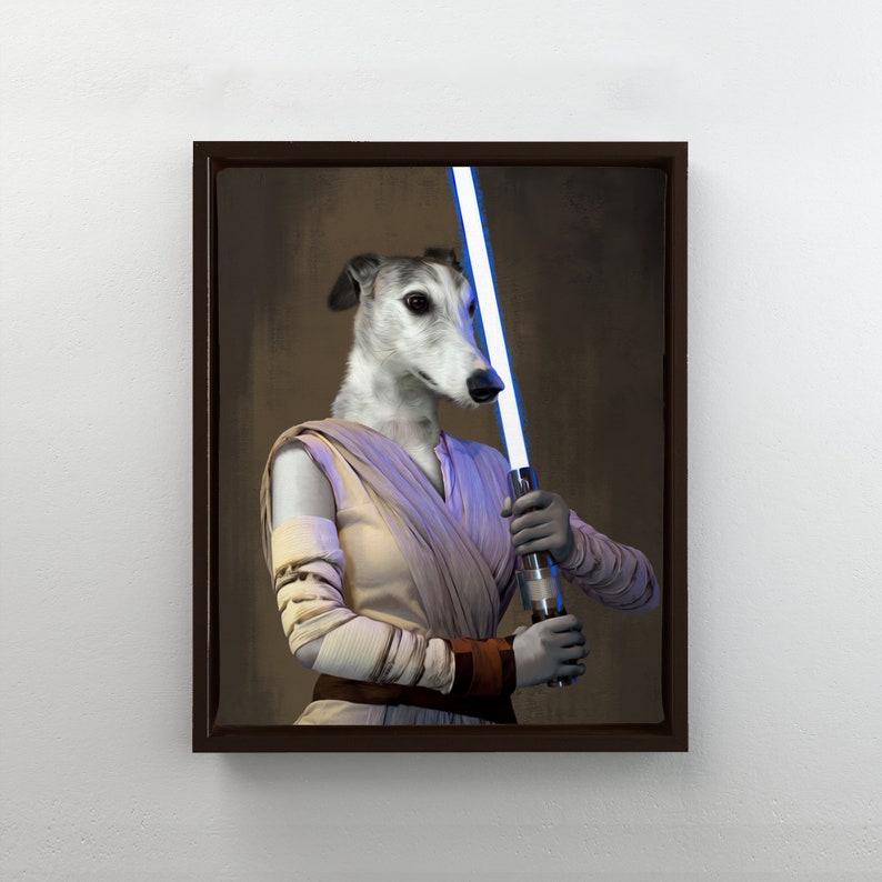 Custom Pet Portrait Star Wars Rey Pet Canvas Funny Pet Lover - Etsy