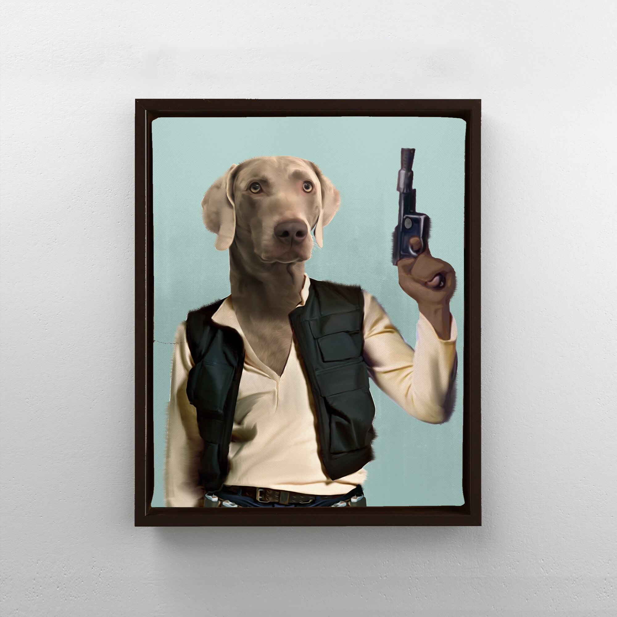Custom Pet Portrait Star Wars Han Solo Pet Canvas Funny Pet - Etsy