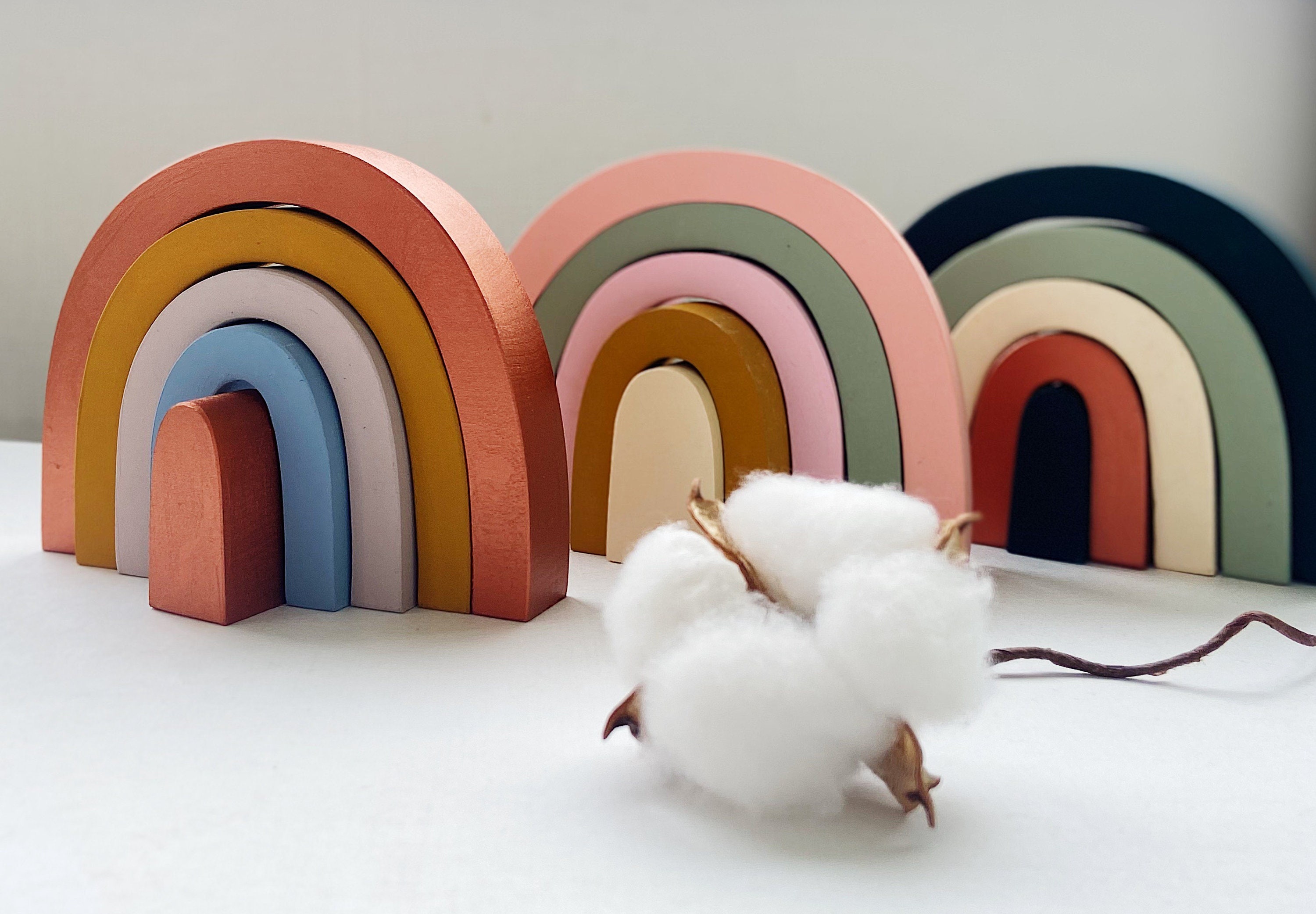 Boho wooden rainbow decor nursery and home gift for baby | Etsy