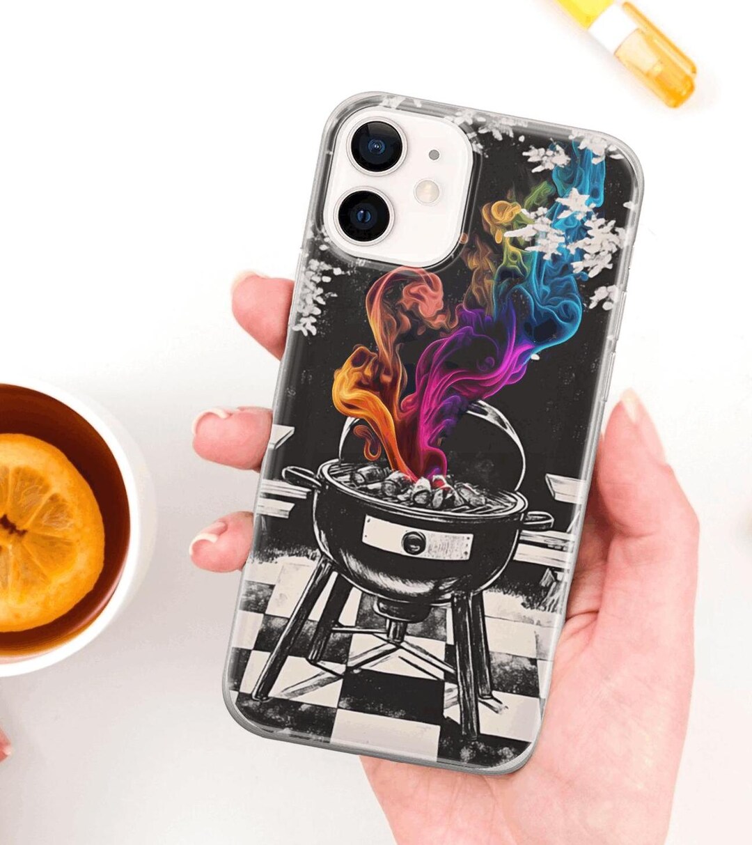 BBQ Grill Party Phone Case, Aesthetic Cover iPhone 16 15 14 13 12 11 ...