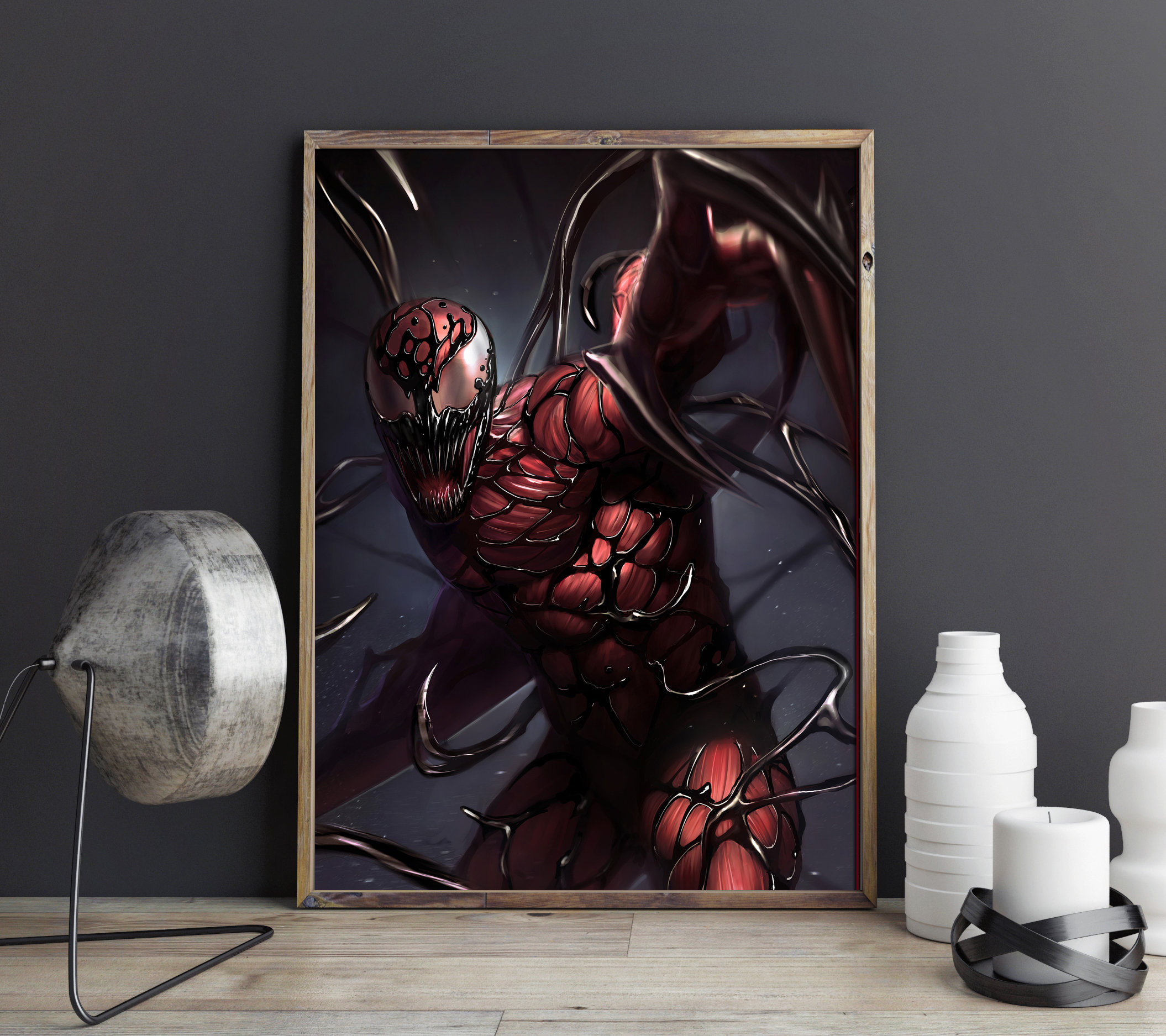 Carnage Poster Print Superhero Artwork Venom Spider | Etsy