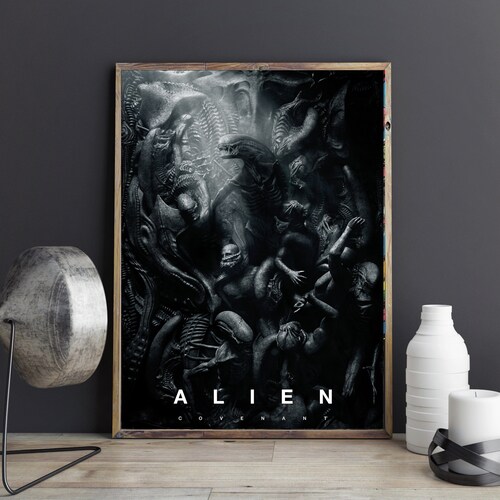 XENOMORPH Wall Art Alien Movie Painting Print | Etsy
