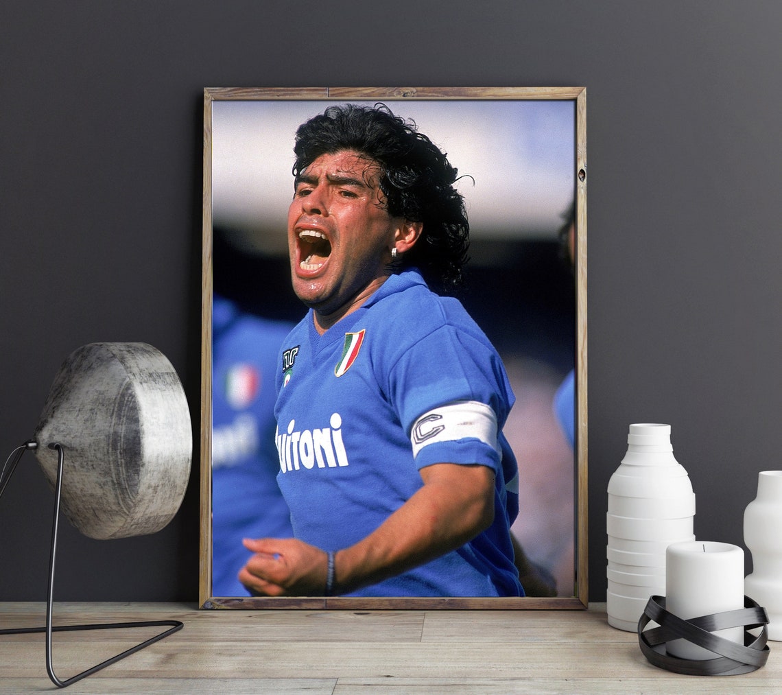 Diego Maradona Poster Print Football Argentina Legend | Etsy