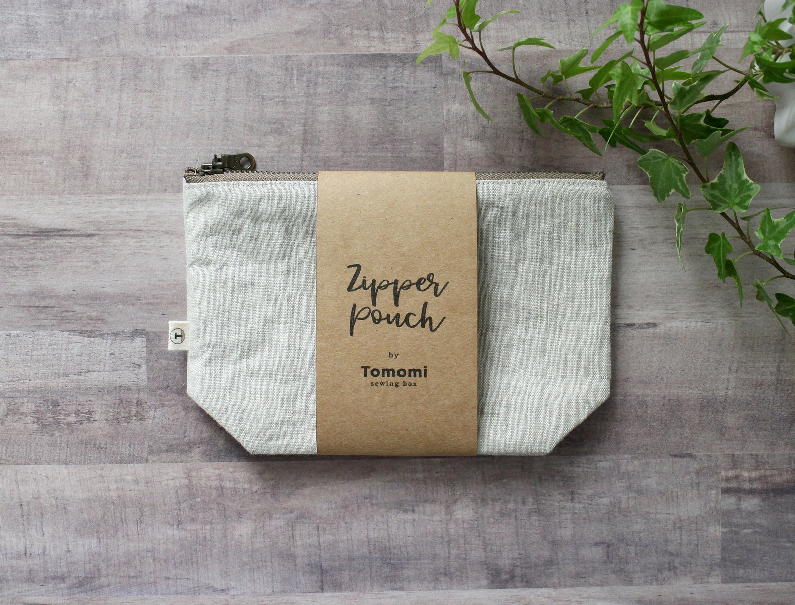 Linen Zipper Pouch, Cosmetic Pouch, Makeup Bag, Make up Organizer ...