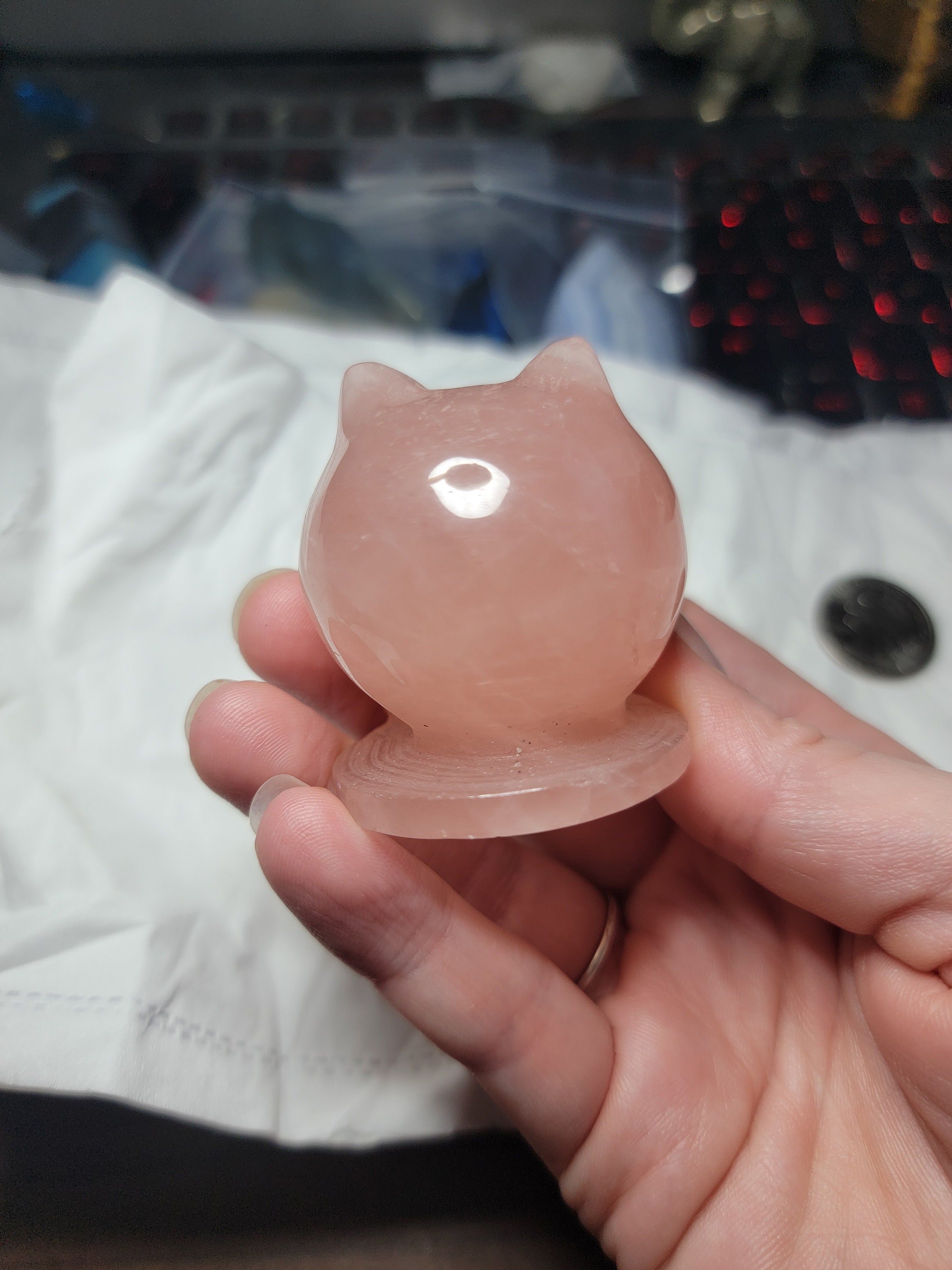 Gorgeous Rose Quartz Carved Jigglypuff Pokemon Healing Metaphysical - Etsy