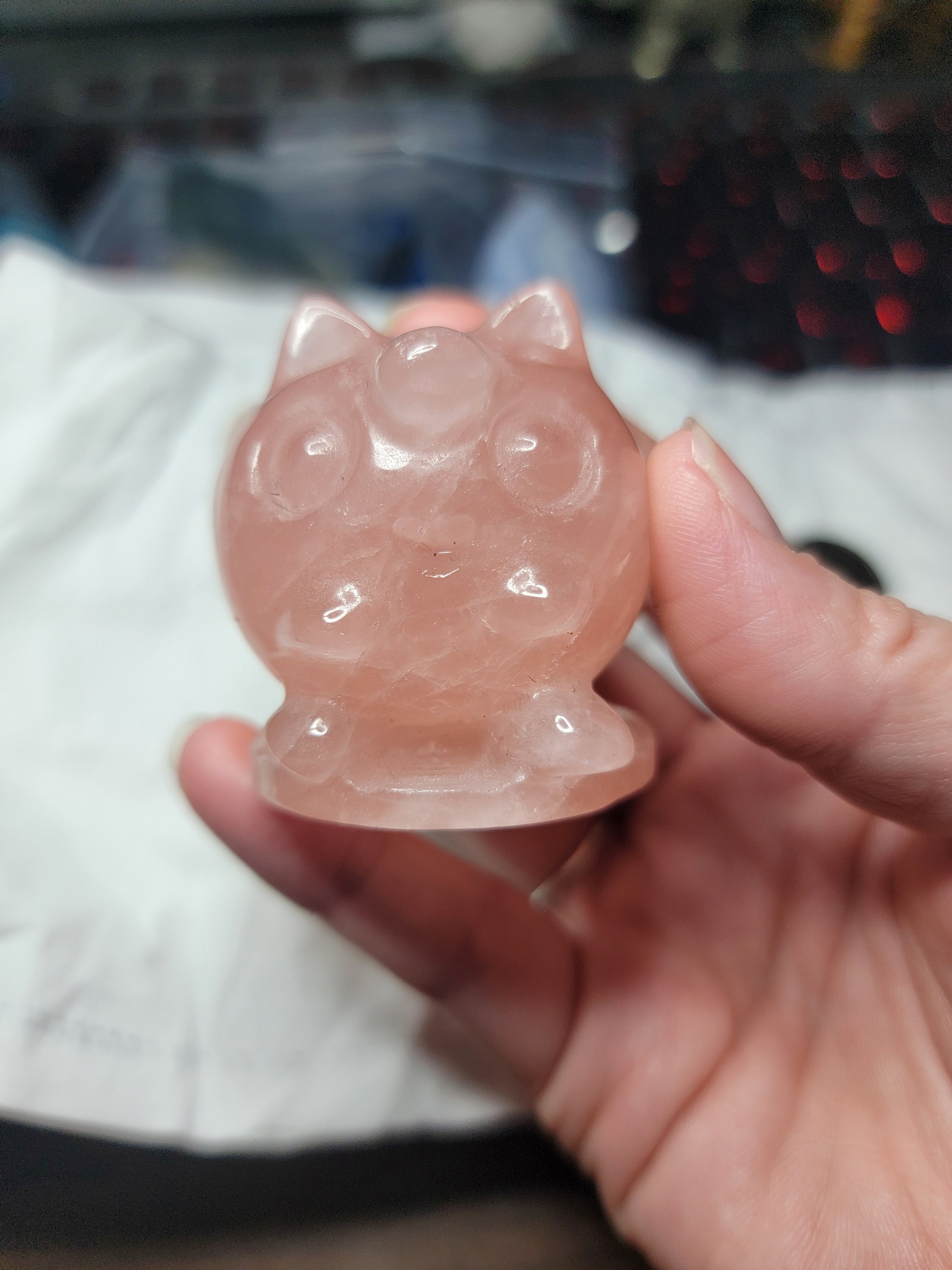 Gorgeous Rose Quartz Carved Jigglypuff Pokemon Healing Metaphysical - Etsy